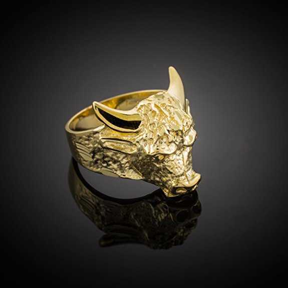 Anillo grande cabeza de toro - Anillos de